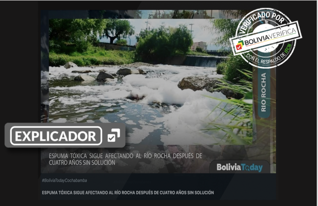 Lo que se conoce de la espuma que aparece en el río Rocha de Cochabamba ...