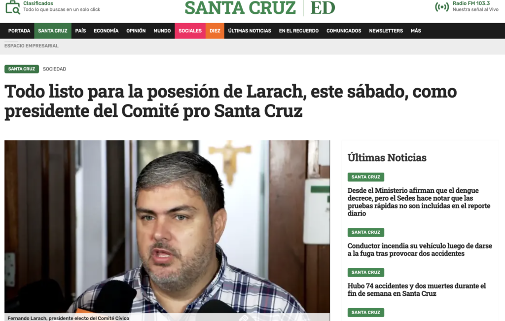 Fernando Larach no dijo que el Gobierno debe «arrestar a Rómulo Calvo ...