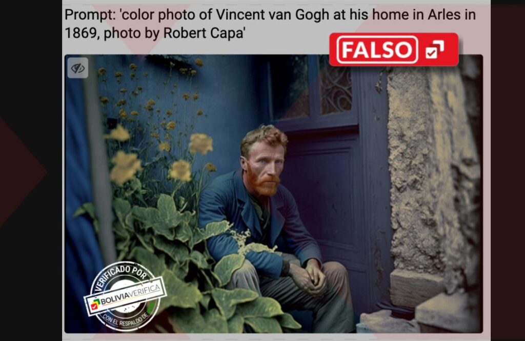 Foto de Vincent Van Gogh de 1889 a colores no es real, fue hecha con ...